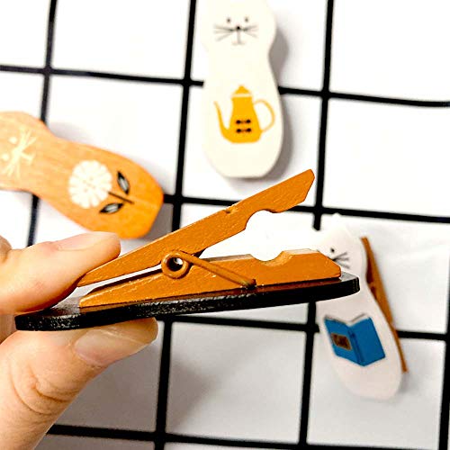 4pcs Clothes Pegs, Cute Clothespin, Natural Photo Clips, Multiufunction Wooden Clothespins, Cat Design DIY Craft Decoration