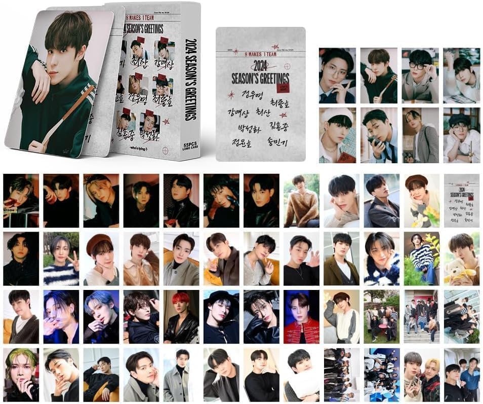 200Pcs ANITEEZ Stickers ANITEEZ Photocards Set Pack Gifts,91Pcs Vinyl Waterproof Stickers + 109Pcs Lomo Cards for Decoration(Red)