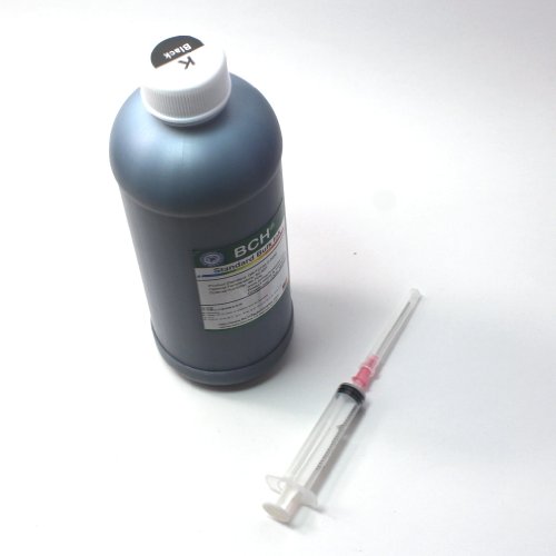 BCH Standard 500 ml (16.9 oz) Black Refill Ink for Epson Printers