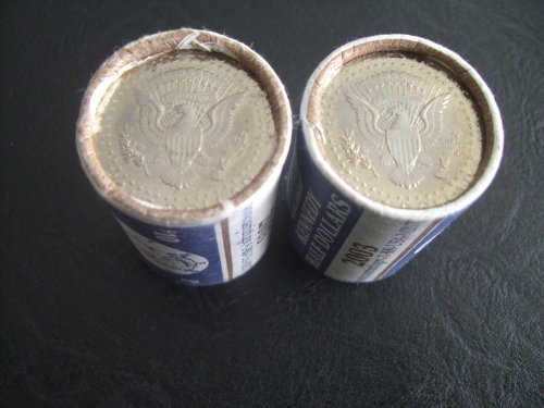 2003 P & D Kennedy Half Dollar Rolls From US Mint 40 Halves Coins