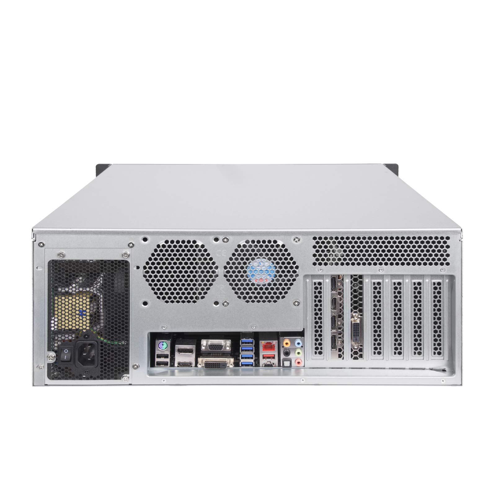 SilverStone Technology RM41-H08 4U Rackmount Server Case with 5 x 3.5 Hot-Swappable Bay and 3 x 5.25 Bays with USB 3.1 Gen 1 RM41-H08-x