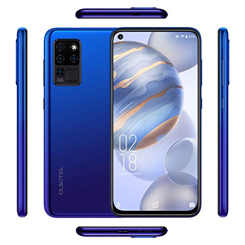 Smartphones Unlocked,Android 10 Cell Phone,2021 OUKITEL C21 6.4 Inch FHD+ Screen,20MP Front+4 Rear Cameras,Gaming Processor 4+64GB,4000mAh Battery,Dual SIM 4G Support T-Mobile AT&T,Fingerprint&Face ID