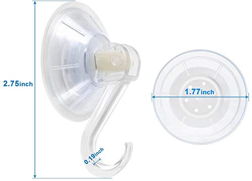 KRISMYA Clear Plastic Suction Cup Hook,6 Pack Ultra Heavy Duty Hooks Strong Power Lock Hooks Vacuum Traceless Hooks Smooth Waterproof Oil-Proof Wall Shower Kitchen Window Bathroom Holder