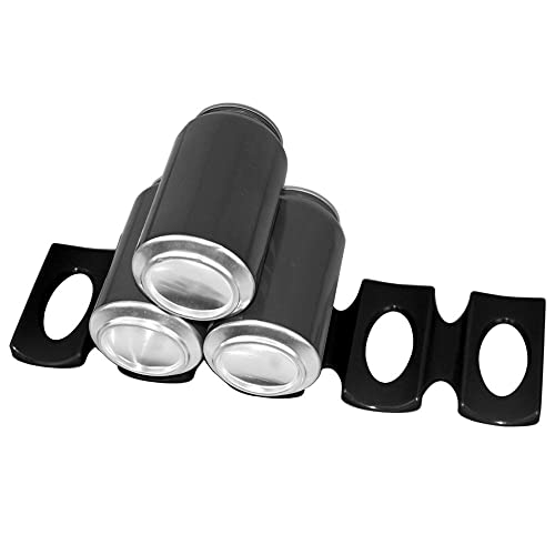 1PCS Wine Bottle Holder,Beer Can Anti-Skid Holder Silicone Stacker Cans Fridge Mat Beverages Rack for Kitchen(Black)