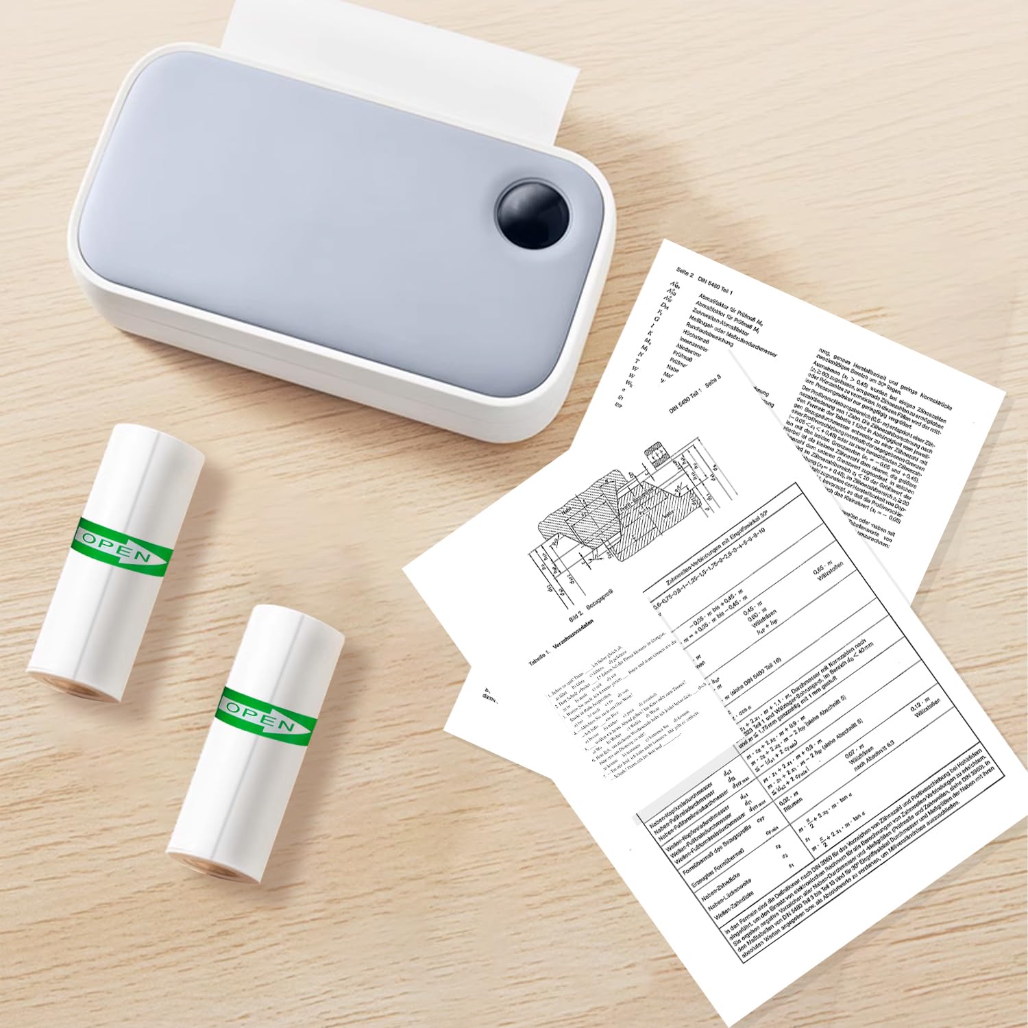 20 Roll Mini Thermal Printer Sticker Paper 57 x 25 mm Self Adhesive Thermal Paper Printable Sticker Paper Mini Pocket Printer Sticker Paper for Most Kids Instant Camera Photo Journal Notes Memo