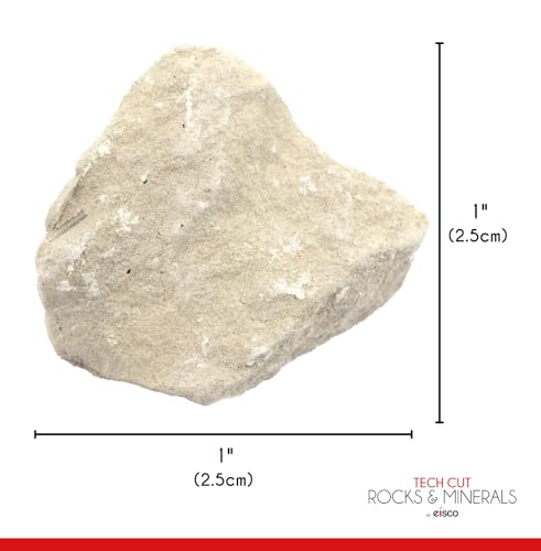 EISCO 12PK Raw Limestone Chalk, Sedimentary Rock Specimens - Approx. 1" - Geologist Selected & Hand Processed - Great for Science Classrooms - Class Pack Labs