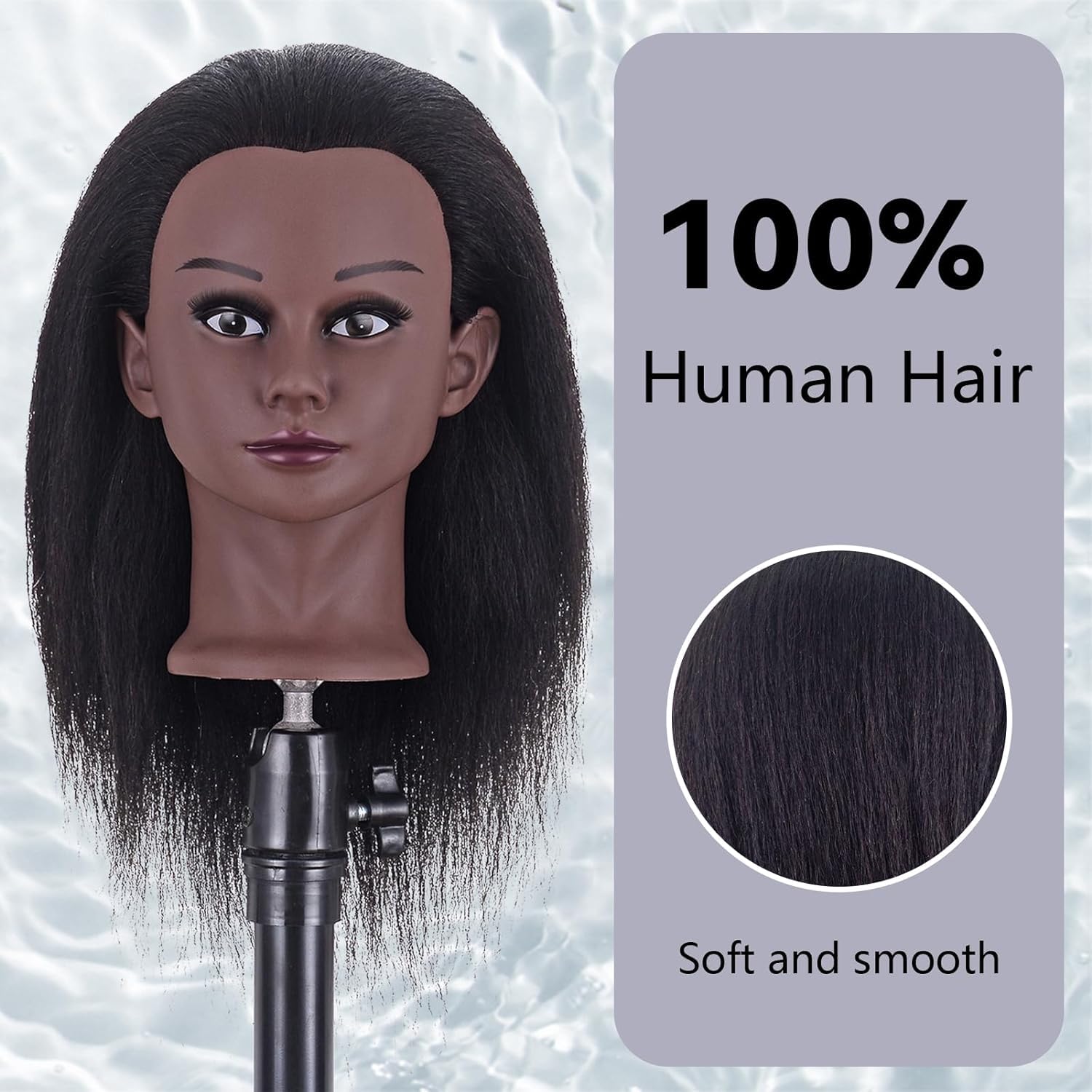 Mannequin Head with Hair 28β Manikin Head Hairdresser Training Head Cosmetology Doll Head for Styling Braiding Practice with Clamp Stand (Blonde-5)