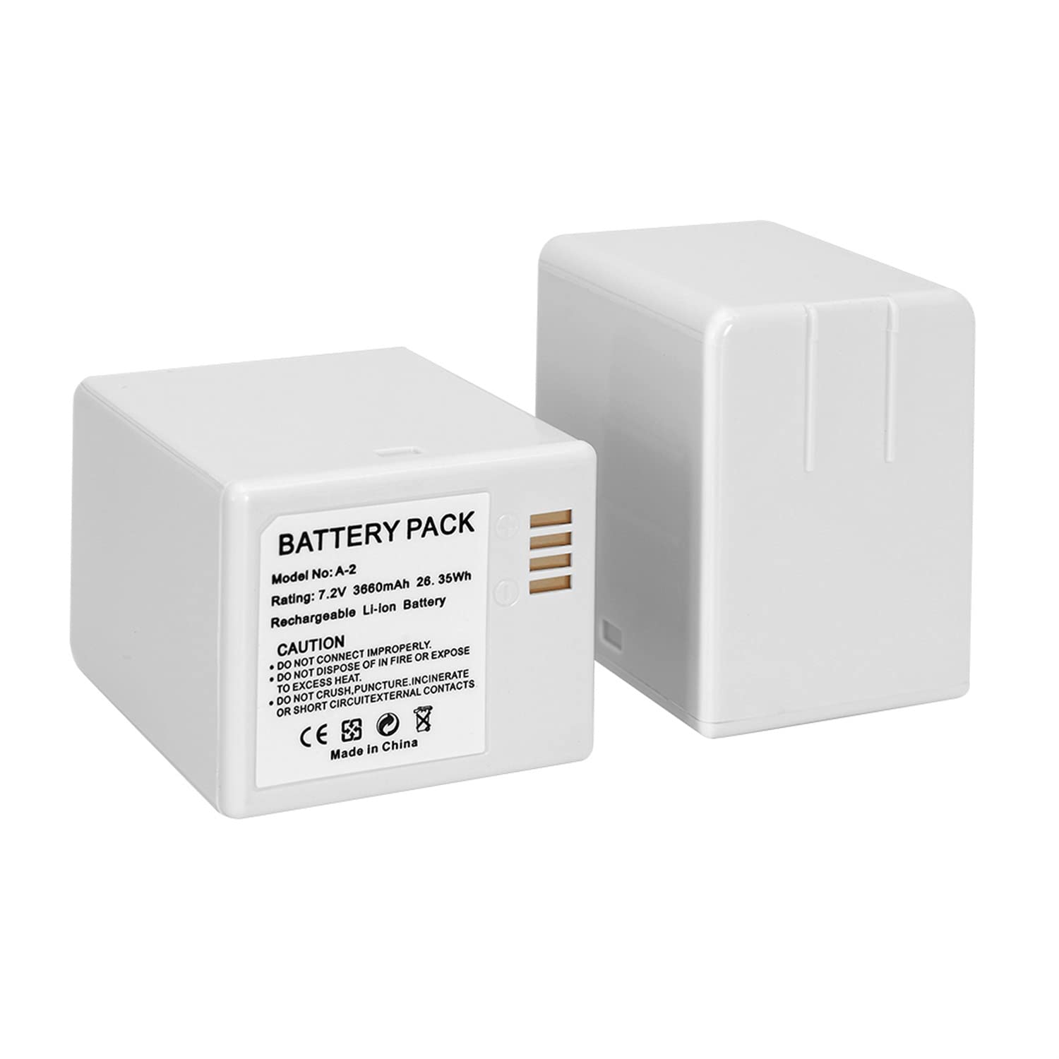 2-Pack Rechargeable Battery for Arlo Go(VMA4410),3660mAh 7.2V Replacement Battery Compatible with Arlo Spotlight Camera (for ARLO GO Battery) (for go Battery)