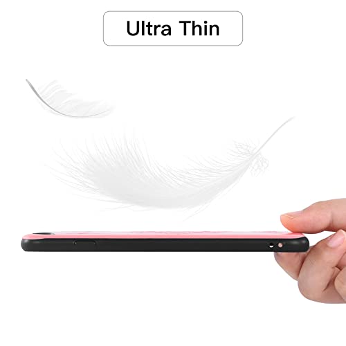 Asuwish Compatible with LG V60 ThinQ V60ThinQ 5G G9 Thin Q Case and Tempered Glass Screen Protector Thin Slim Soft TPU Flower Leather Cell Phone Cover for LGV60 V 60 60ThinQ 60V Women Rose Gold