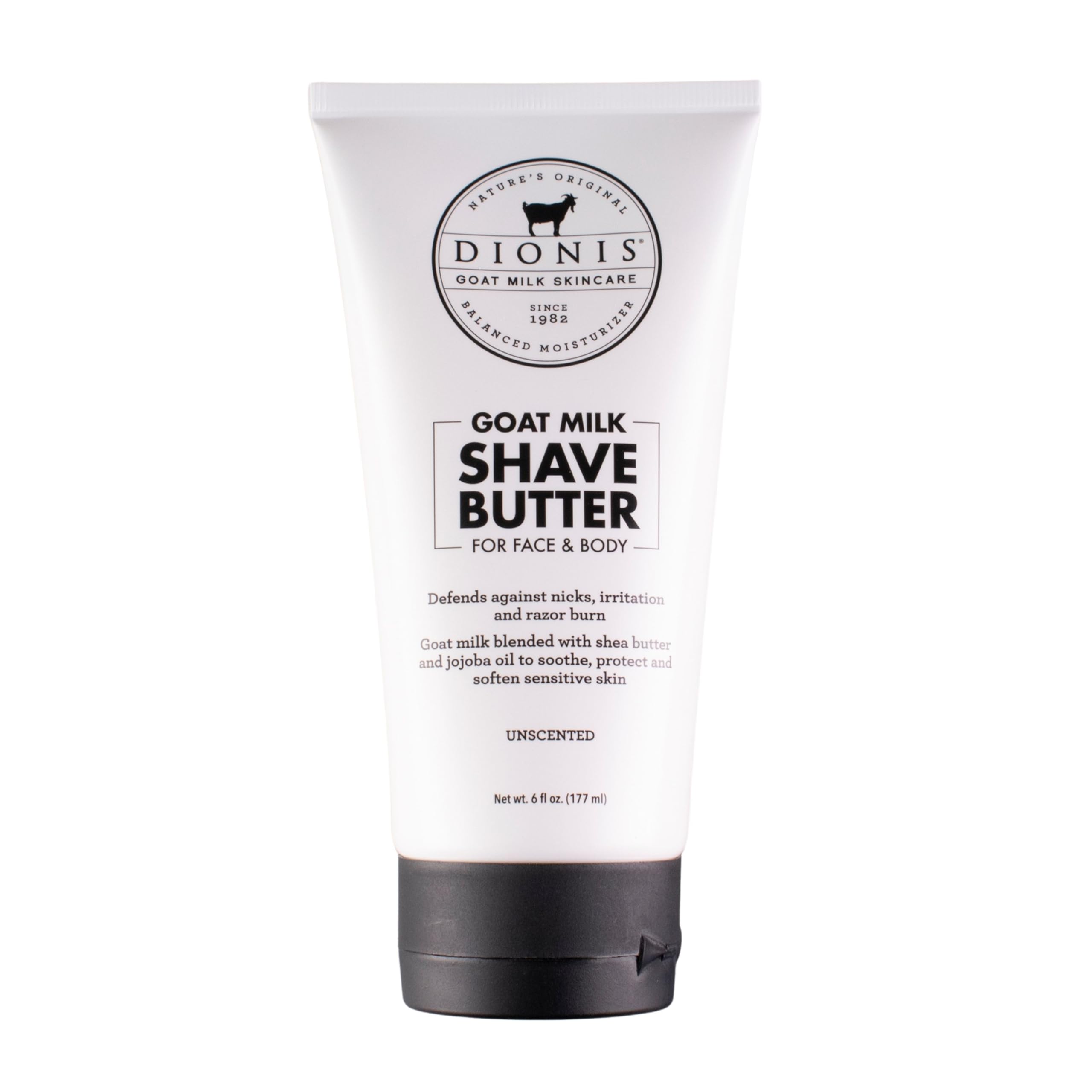 Dionis Goat Milk Skincare Men's Shave Butter - Face & Body Shave Butter - Shea Butter & Jojoba Oil For Sensitive Skin - Protects Against Irritation & Razor Burn - Hydrating Shave Cream For Men, 6oz