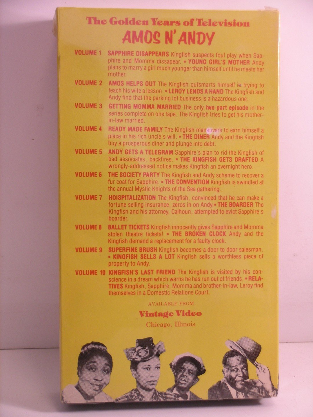 Amos n' Andy TV Show---"Society Party & The Convention"----VHS Video
