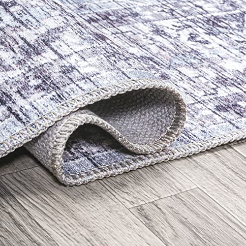 JONATHAN Y WSH102A-3 Didim Boho Gray Medallion Machine Washable Indoor Bohemian Transitional Area Rug,High Traffic,Kitchen,Living Room,Backyard,Non Shedding,3 X 5,Gray/Purple