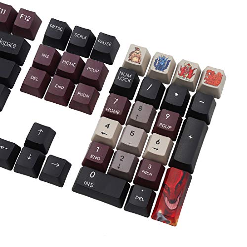YBEST, YIFAN 108Pcs PBT Dye-sub OEM Profile Keycaps Set for 61648796104 Customized Gaming Mechanical Keyboard - Ninetales