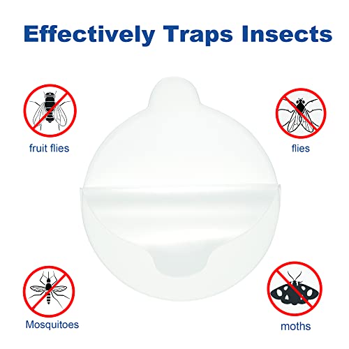 24 Pcs Refill Glue Boards 4.3 Inches Sticky Glue Pads for Katchy, Fenun and Other Models Indoor Insect Fly Mosquito Trap Bug Catcher Mosqusito Lamp