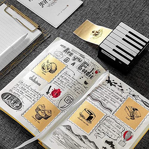Phomemo M02 Pocket Printer - with 3 Rolls Transparent Gold Paper, Compatible with iOS + Android for Plan Journal, Study Notes, Art Creation, Work, Gift