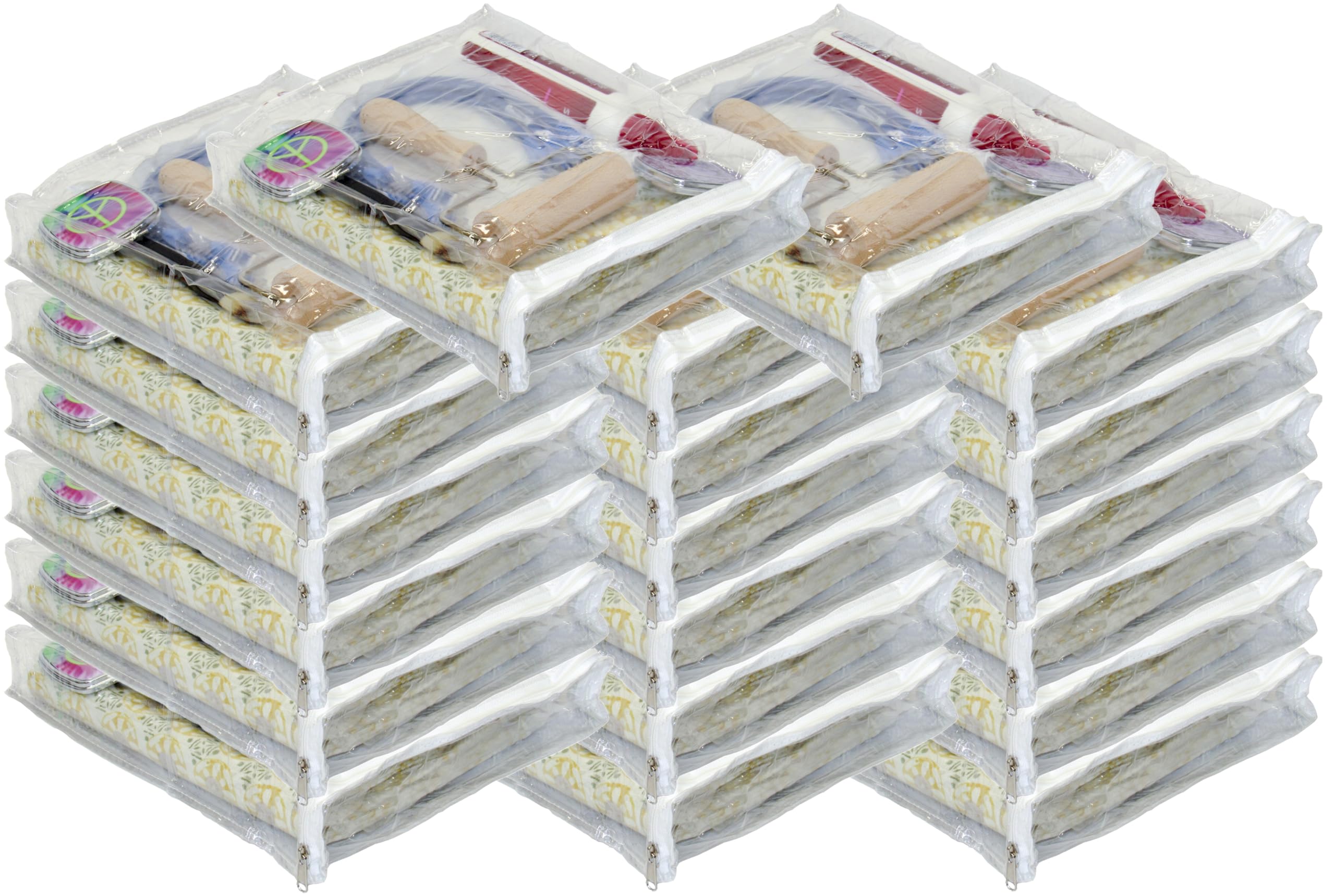 20-Pack Heavy Duty Vinyl Zippered See-Through Storage Bags (Clear) for Jewelry, Shirts, Cosmetics, Arts & Crafts Supplies and Much More! (9" x 11" x 2") 0.9 Gallon