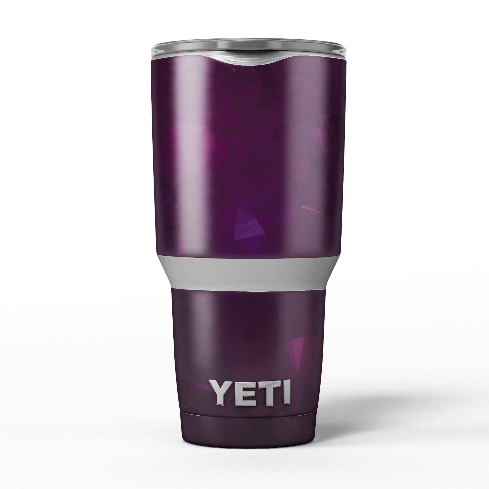 Design Skinz Dark Pink Geometric V16 - Skin Decal Vinyl Wrap Kit Compatible with The Yeti Rambler Cooler Tumbler Cups