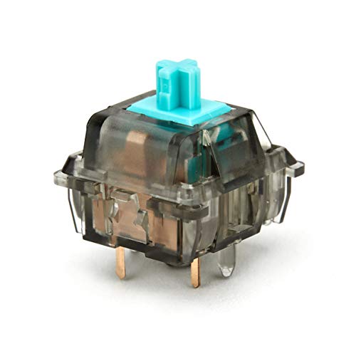 KOSEKY DSL1 Linear Keyboard Switch,Silent,60cN Force,Gold-Plated Spring,Pre Lubed, Linear Keyswitch 5 Pins for Mechanical Gaming Keyboards (90 Packs, Smoky Transparent,Aqua)