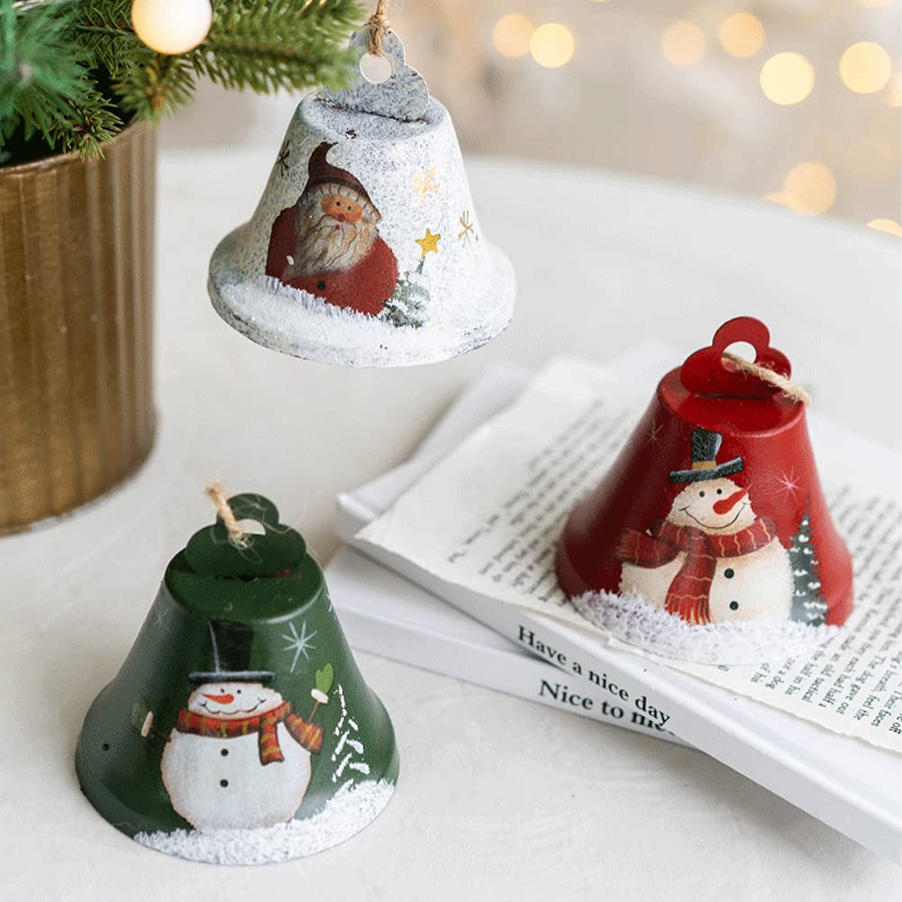 5pcs Christmas Bell, Christmas Jingle Bell Hanging Decoration for Home Garden Christmas Tree Decor(Size:8x8cm)