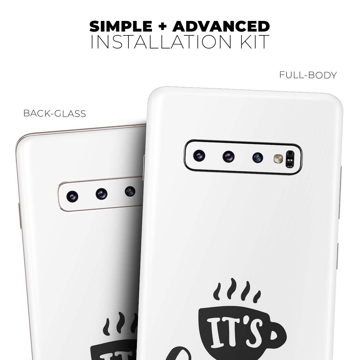 DesignSkinz Its Coffee Time Protective Vinyl Decal Wrap Skin Cover Compatible with The Samsung Galaxy S20 (Screen Trim & Back Glass Skin)