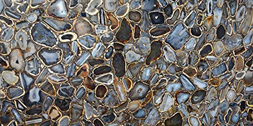 24" x 18" Mix Multi Colour Agate Table Top Rectangular Table, Center Table, Coffee Table, Patio Table, Hallway Table, Living Room Furniture