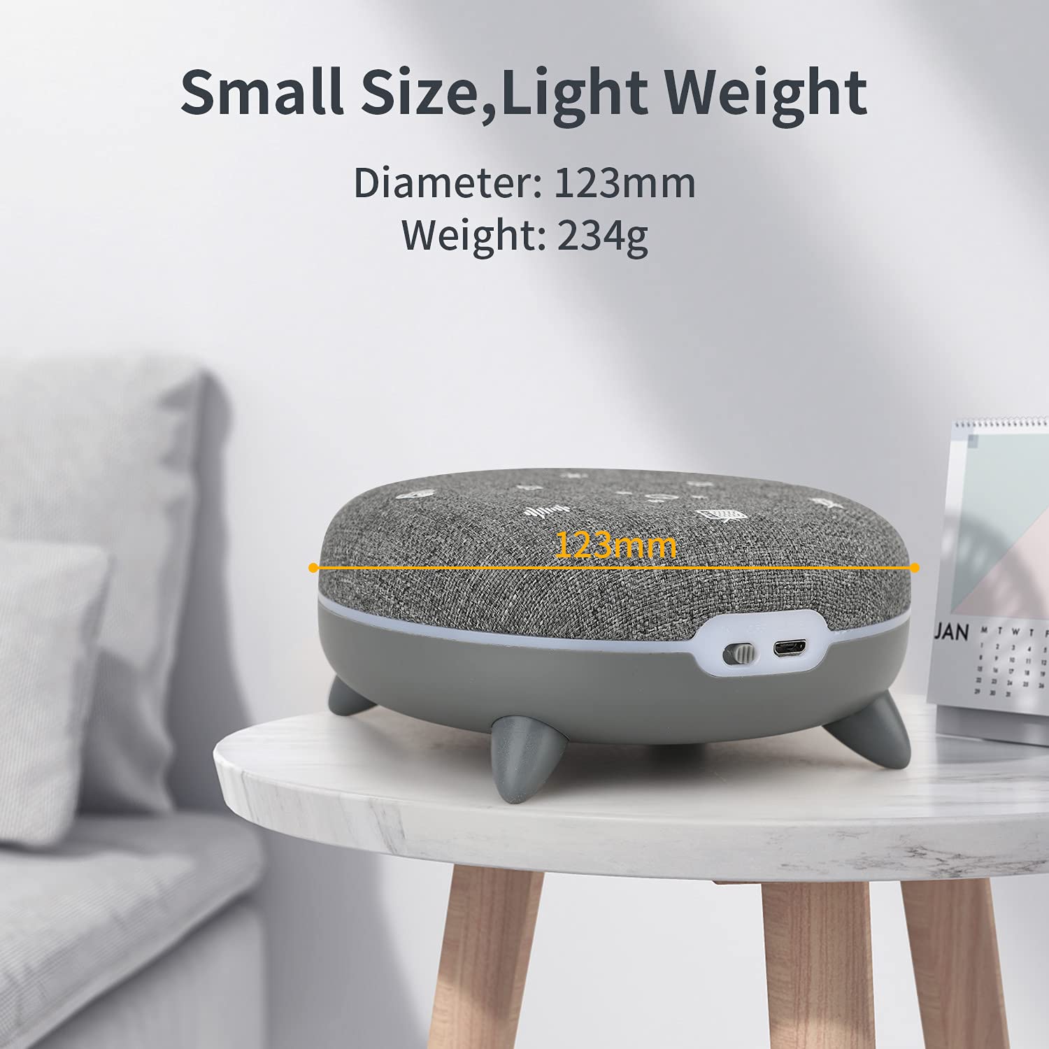 iHoven Portable Sound Machine, White Noise Sound Machine with Night Lights 7 Soothing Natural Sounds Sleep Timer Rechargeable Bluetooth Spearker for Adults Baby Kids Sleeping Relaxation
