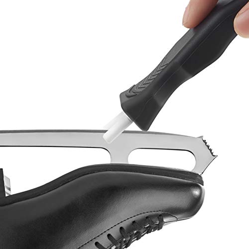 2 Pieces Ice Skate Sharpener Skate Skating Edge Blades Sharpener Hand Held Skate Sharpener for Figure Skates Hockey Skate Goalie Skates