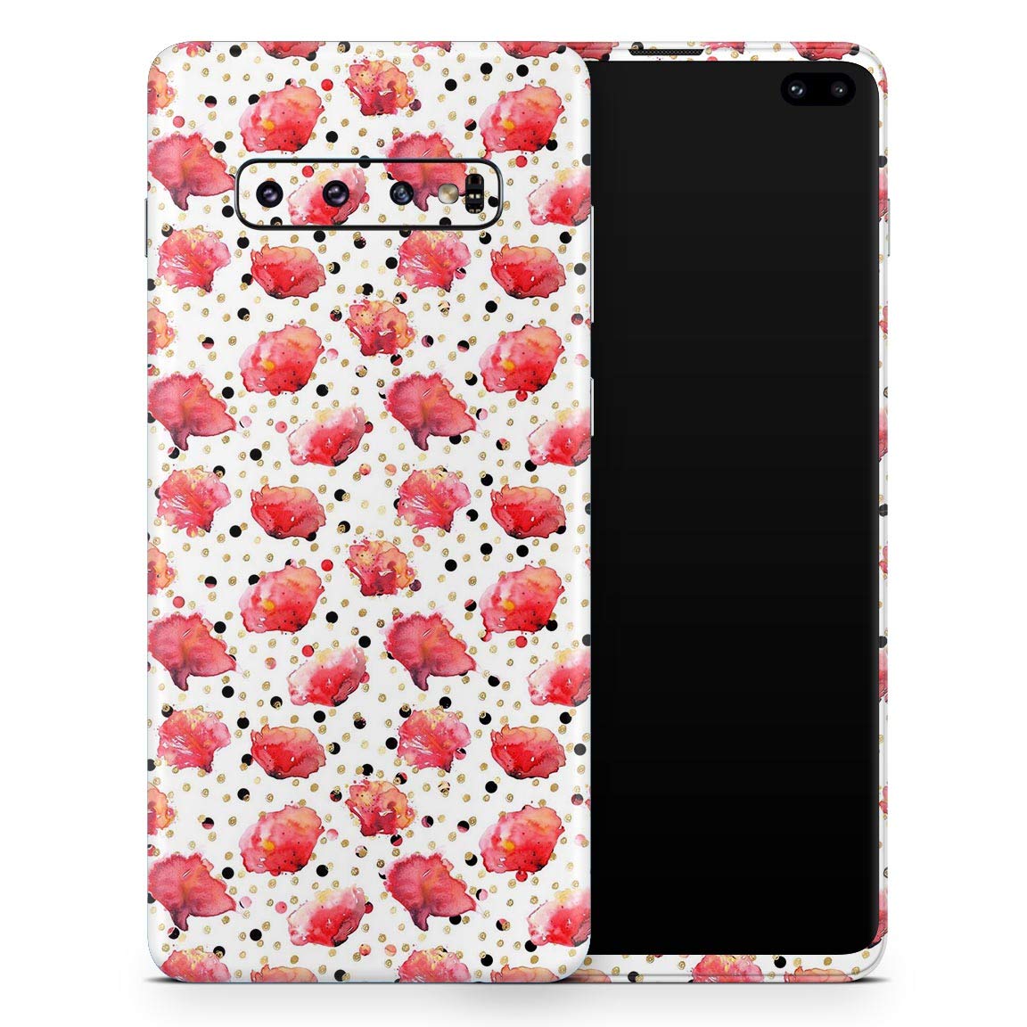 DesignSkinz Karamfila Watercolo Poppies V3 Protective Vinyl Decal Wrap Skin Cover Compatible with The Samsung Galaxy S20 (Screen Trim & Back Glass Skin)