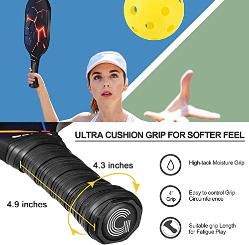 Gonex Pickleball Paddles, USAPA Approved Graphite Pickleball Paddle with Comfort Grip, Pickleball Set of 2 Paddles with 4 Balls, and Portable Carry Bag