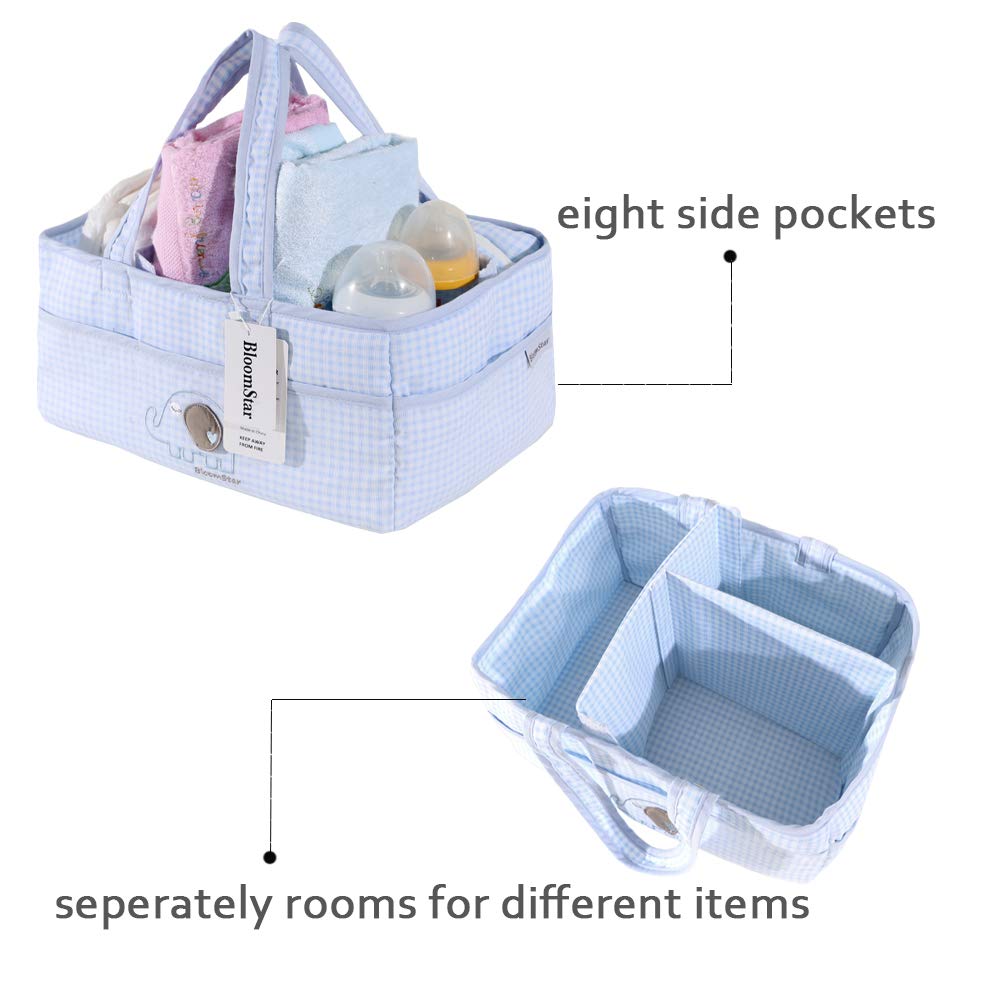 BLOOMSTAR Diaper caddy Baby Diaper Caddy Organizer Nursery Storage Bin Portable Holder Basket for Car |Gift Diapper Handbag