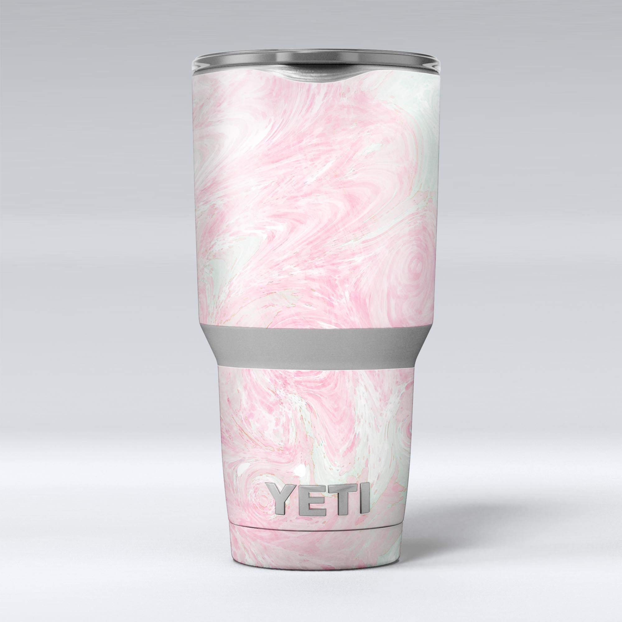 Design Skinz Pink and Teal Slate Marble Surface - Skin Decal Vinyl Wrap Kit Compatible with The Yeti Rambler Cooler Tumbler Cups