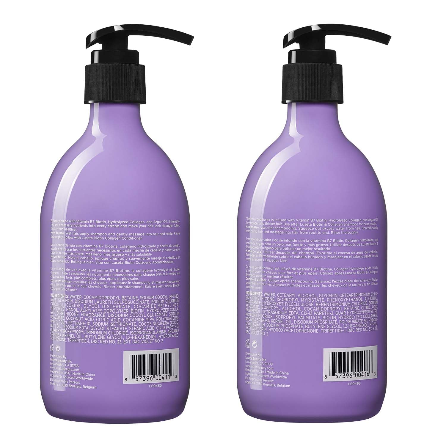 Biotin & Collagen Shampoo Conditioner Set,Thicking Shampoo for Hair Loss & Fast Hair Growth, Sulfate & Paraben Free, Keratin & Color Safe, 2×16.9oz