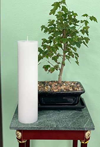 3x12 White Pillar Candle Unscented Home Decor Candle (D:7.5 cm H:31 cm)