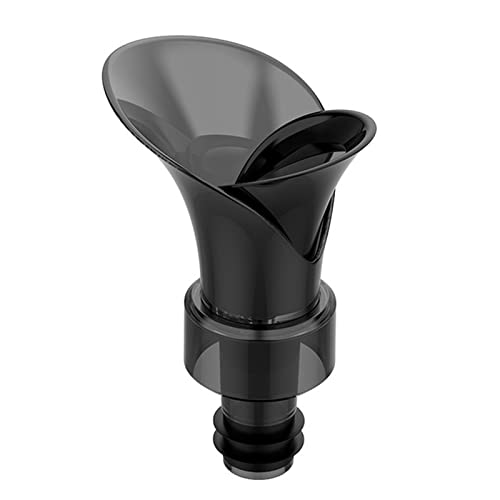 2 in 1 Wine Aerator Pourer, 4 Inch Flower Petal Type Silicone Wine Pourer, Easy to Use Wine Dispenser, Wine Stopper for Home Bar Tool, Wine Accessories, Black