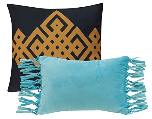 Chic Home Abstract 7 Piece Reversible Comforter Print Design Bed in a Bag-Sheet Set Decorative Pillows Shams Included/XL Size, Twin, Gold
