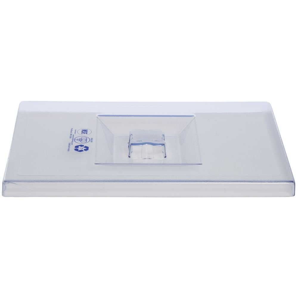 5 1/4 and 12 gal Clear Plastic Replacement Ingredient Bin Lid - 14 3/4"L x 9 1/2"W x 1"H