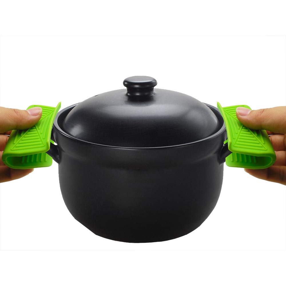 2 Pairs Silicone Assist Handle Holder Grip,Heat Resistant Scald-Proof Insulated Sleeves Cover Tools for Hot Frying Pans, Griddles, Skillets, Oven Trays (Model-1)