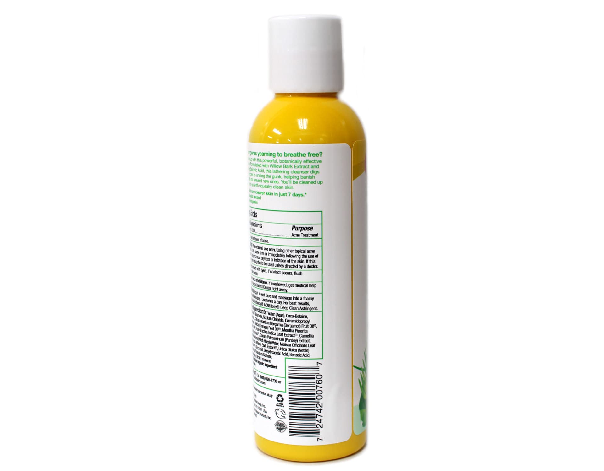 Alba Botanica Natural Acnedote Deep Pore Wash, 6 Ounce. (Pack of 2)