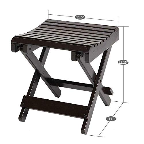 3059 β Coffee - Wooden Collapsible Stool Picnic Fishing Seat Chair Kitchen β QQ09