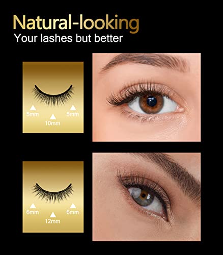 Larbois Magnetic Eyelashes 5 Pairs, Magnetic Eyelashes with Eyeliner Kit Easy to Wear, Comfortable & Reusable False Lashes From Natural to Gorgeous Styles No Glue Needed