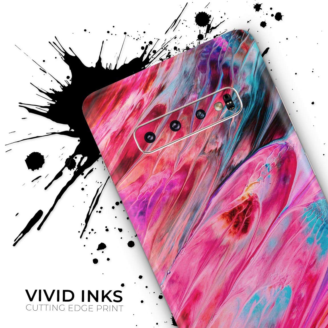 DesignSkinz Liquid Abstract Paint V67 Protective Vinyl Decal Wrap Skin Cover Compatible with The Samsung Galaxy S20 (Screen Trim & Back Glass Skin)