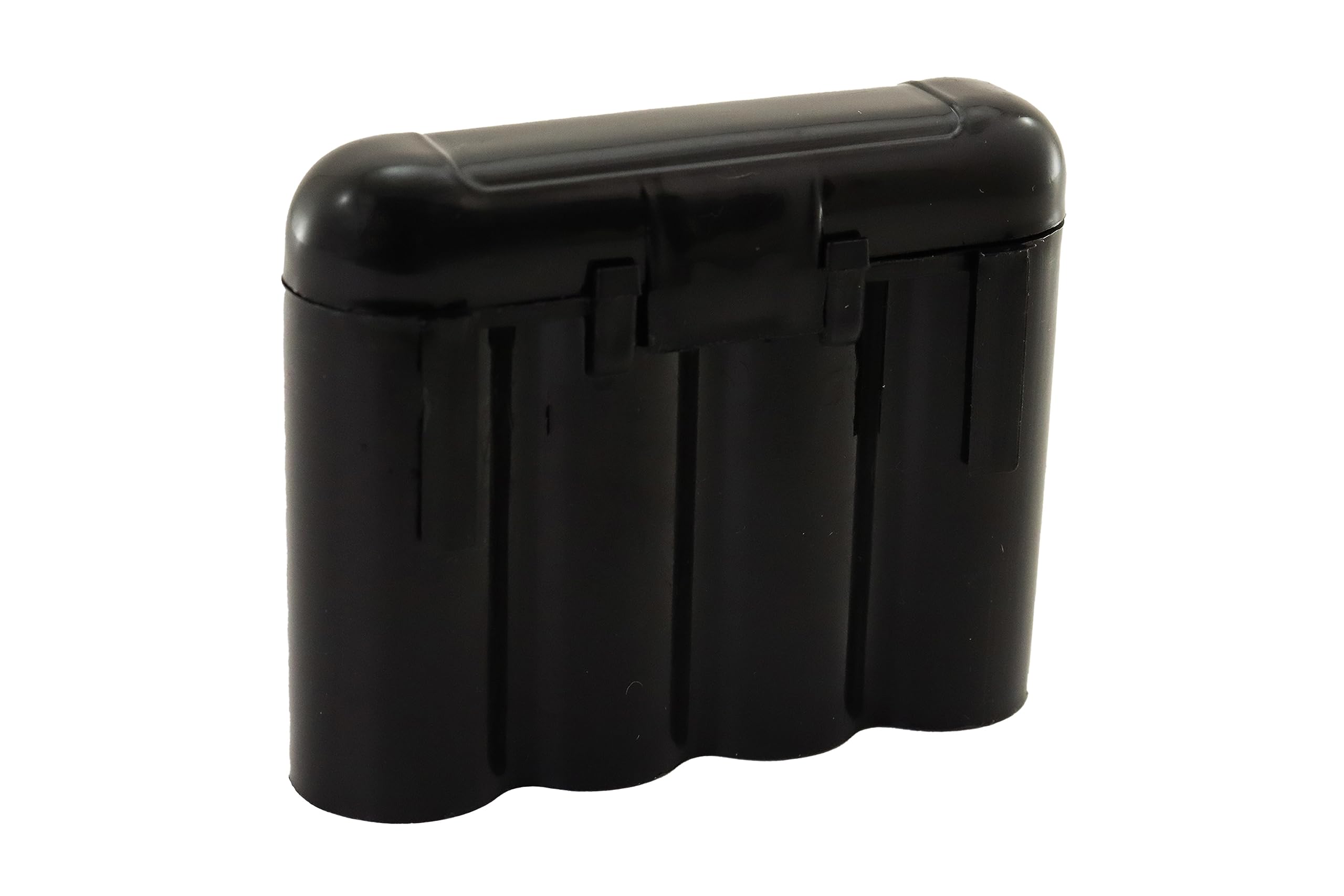 Birdz Set of 2 18650 & CR123A 4 Battery Holder Storage Case for 18650 Batteries - Black