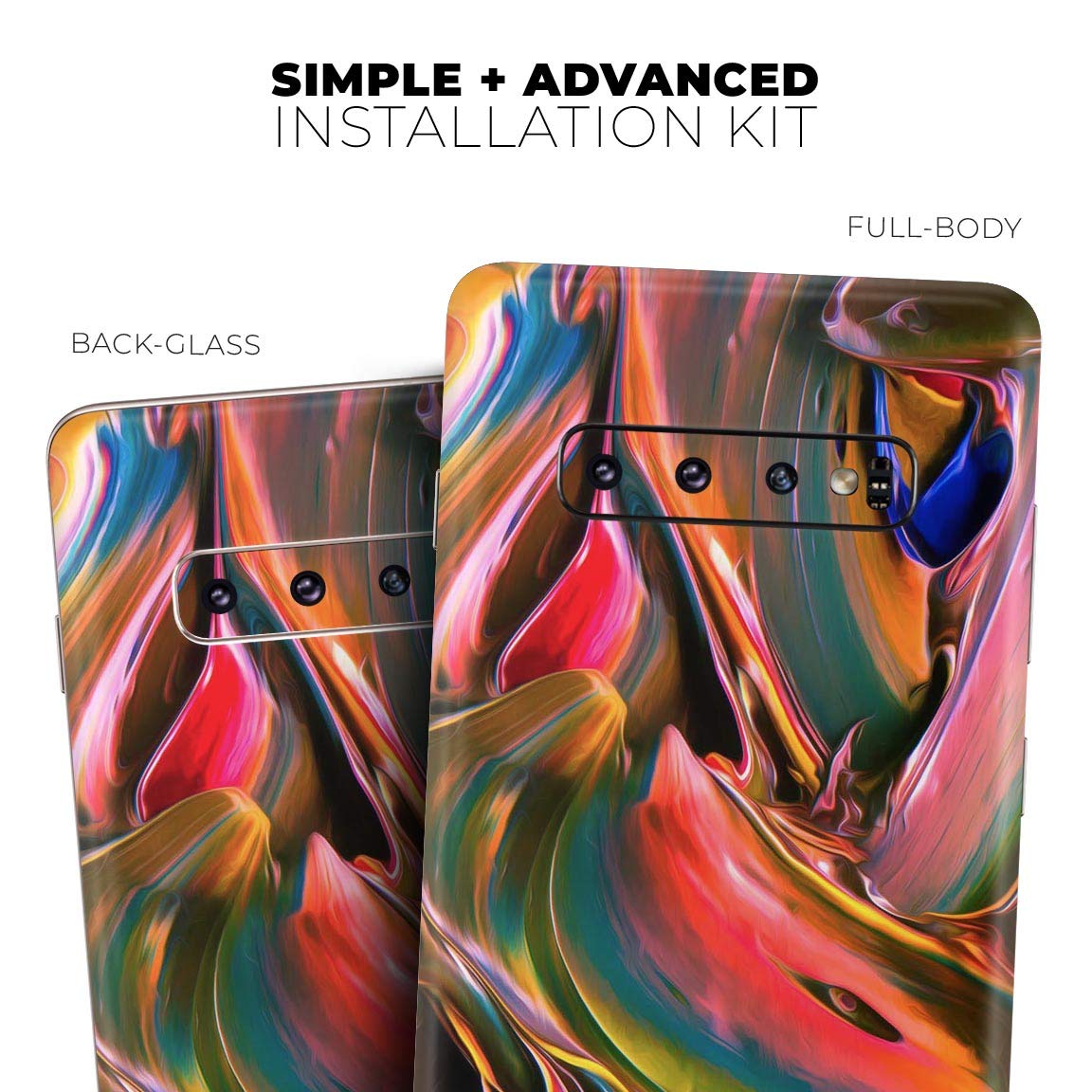 DesignSkinz Blurred Abstract Flow V18 Protective Vinyl Decal Wrap Skin Cover Compatible with The Samsung Galaxy S20 (Screen Trim & Back Glass Skin)