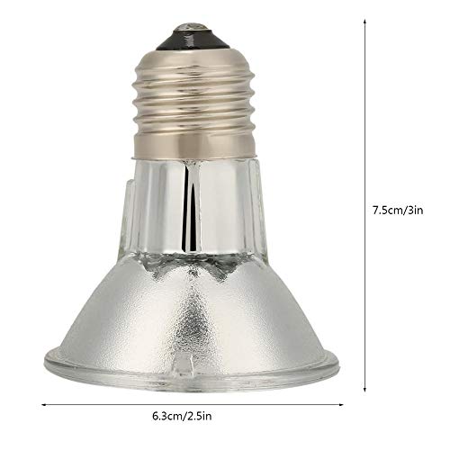 E27 220V Pet Reptile Halogen Basking Bulb, UVA + UVB Full Spectrum Sun Lamp Sunbathe Heat Lamp/Bulb/Light for Turtle Aquarium Aquatic Reptile(75w)