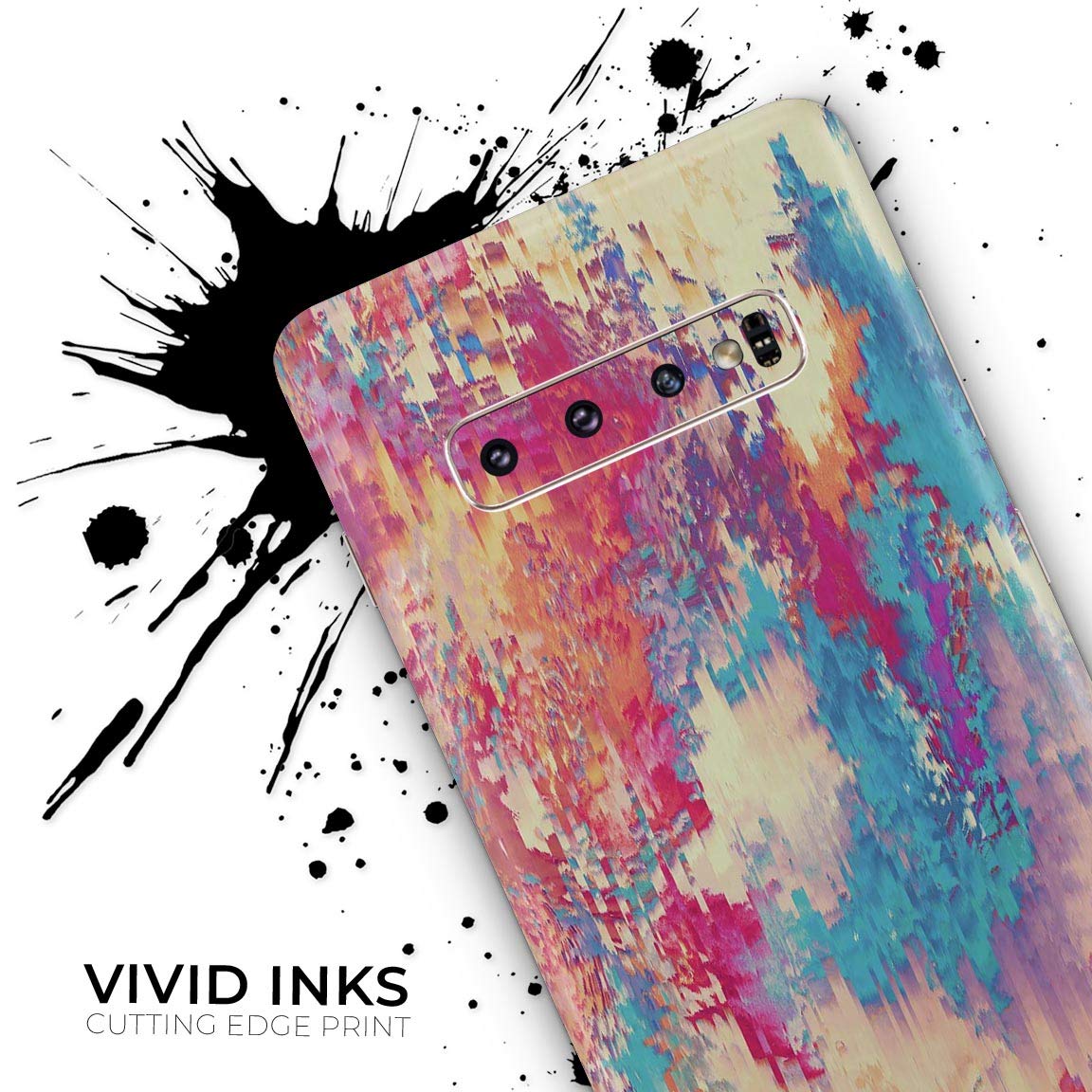 DesignSkinz Liquid Abstract Paint Remix V80 Protective Vinyl Decal Wrap Skin Cover Compatible with The Samsung Galaxy S20 (Screen Trim & Back Glass Skin)