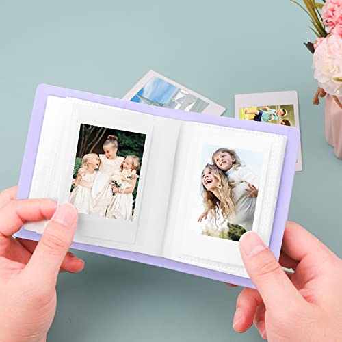 52 Pockets Mini Photo Album for Fujifilm Instax Mini Instant Film, Polaroid Snap, Z2300, SocialMatic Instant Cameras & Zip Instant Printer (Purple, 1Pack)