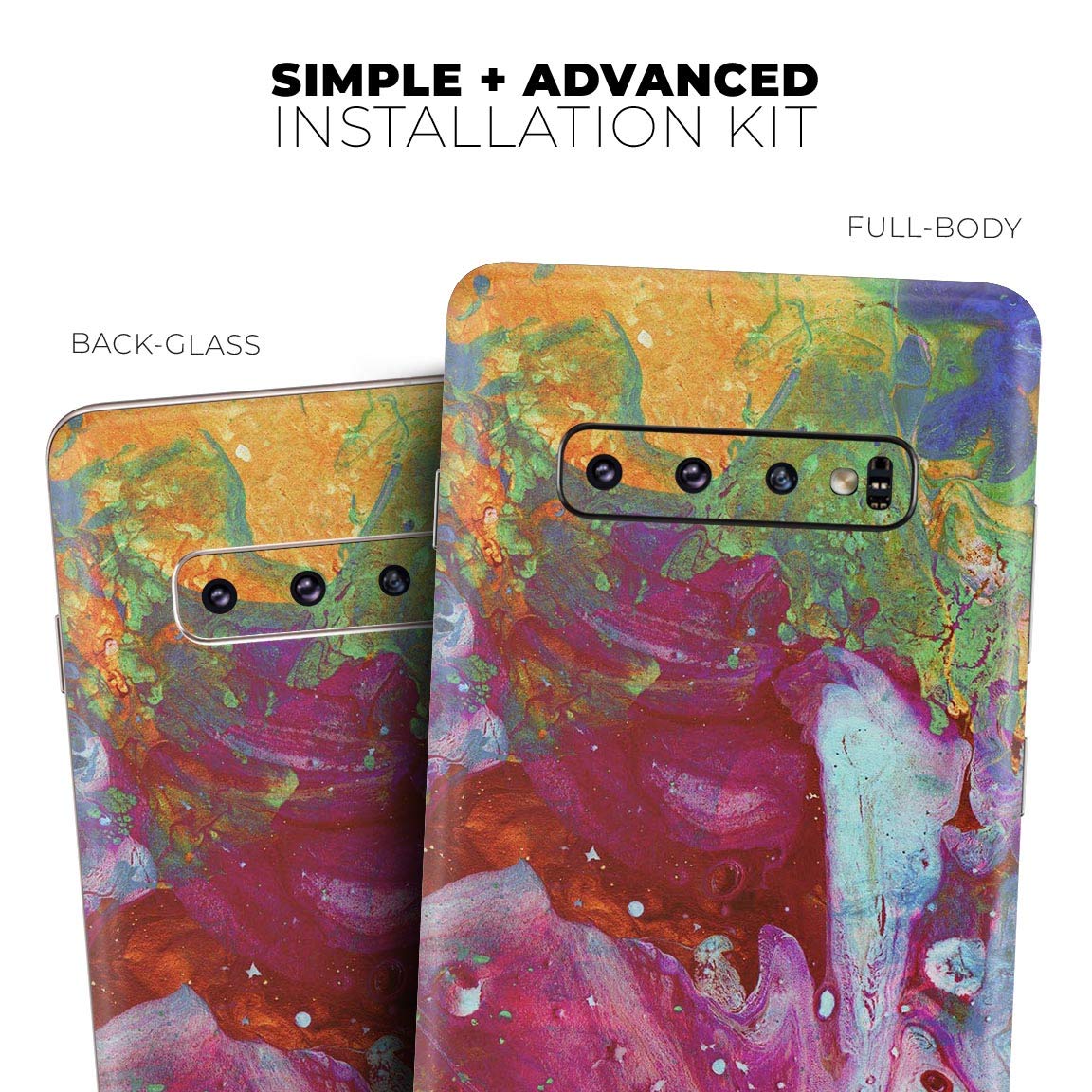 DesignSkinz Liquid Abstract Paint Remix V46 Protective Vinyl Decal Wrap Skin Cover Compatible with The Samsung Galaxy S20 (Screen Trim & Back Glass Skin)