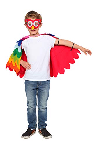 Dress Up America Parrot Costume - Cute, Fun, Flying Parrot Costume for Kids (Toddler 4/Small 4-6)