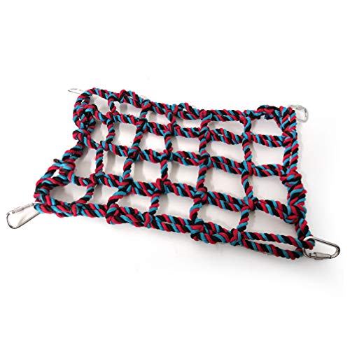 POPETPOP Bird Rope Climbing Net Parrot Swing Hanging Toy Parrot Hanging Play Gym for Parakeet Cockatiel Cockatoo Budgies African Grey Macaw