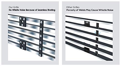 APS Compatible with Chevy Silverado 2500HD 3500 2005-2006 & 06 1500 HD SS & 07 Classic Main Upper Stainless Steel Chrome Billet Grille Grill Insert C65306A